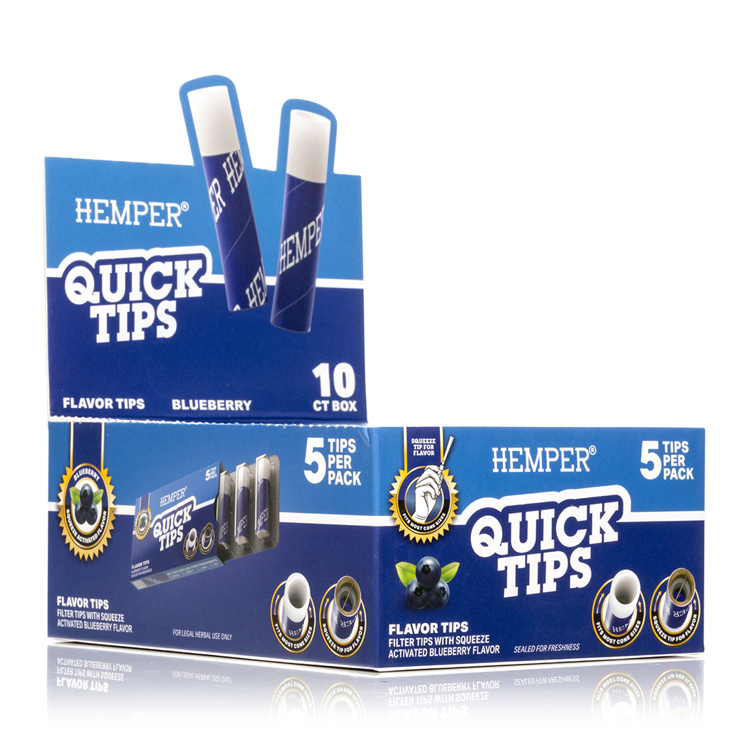 HEMPER Quick Tips Display Box 10CT, thc, , dry herb, flower, pre-roll, pre roll, cones, rolling ...